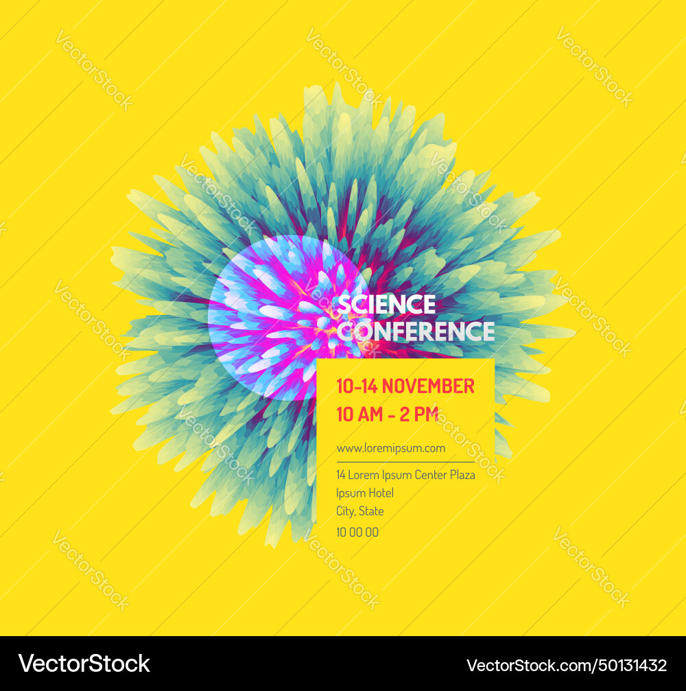 Science conference can be used for online courses Vector Image