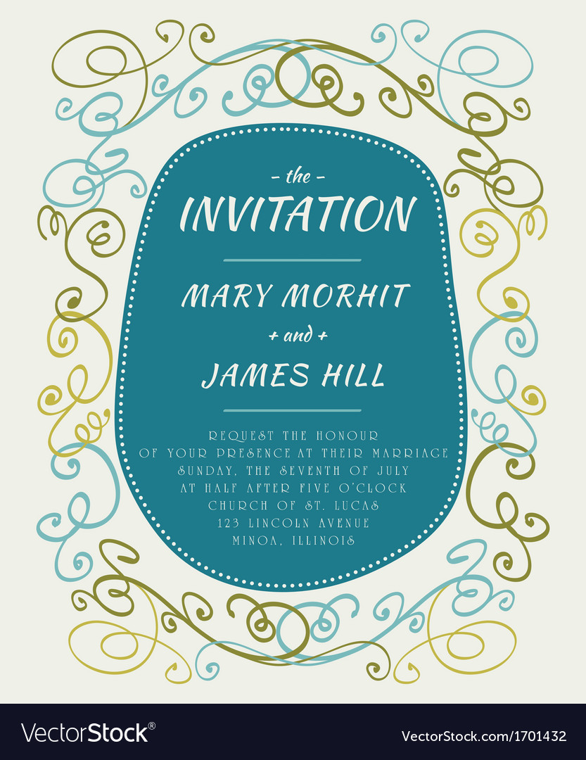 Scribble invitation Royalty Free Vector Image - VectorStock