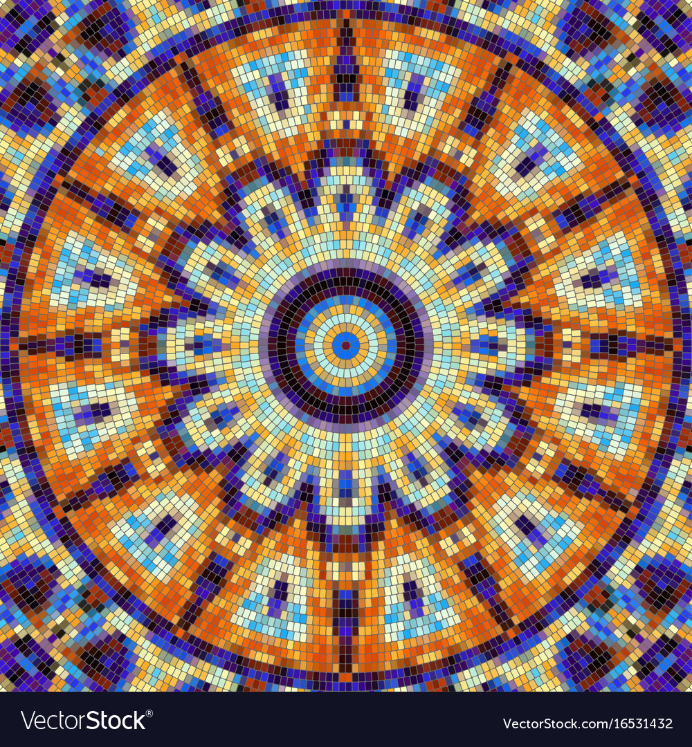 Seamless mosaic art pattern Royalty Free Vector Image