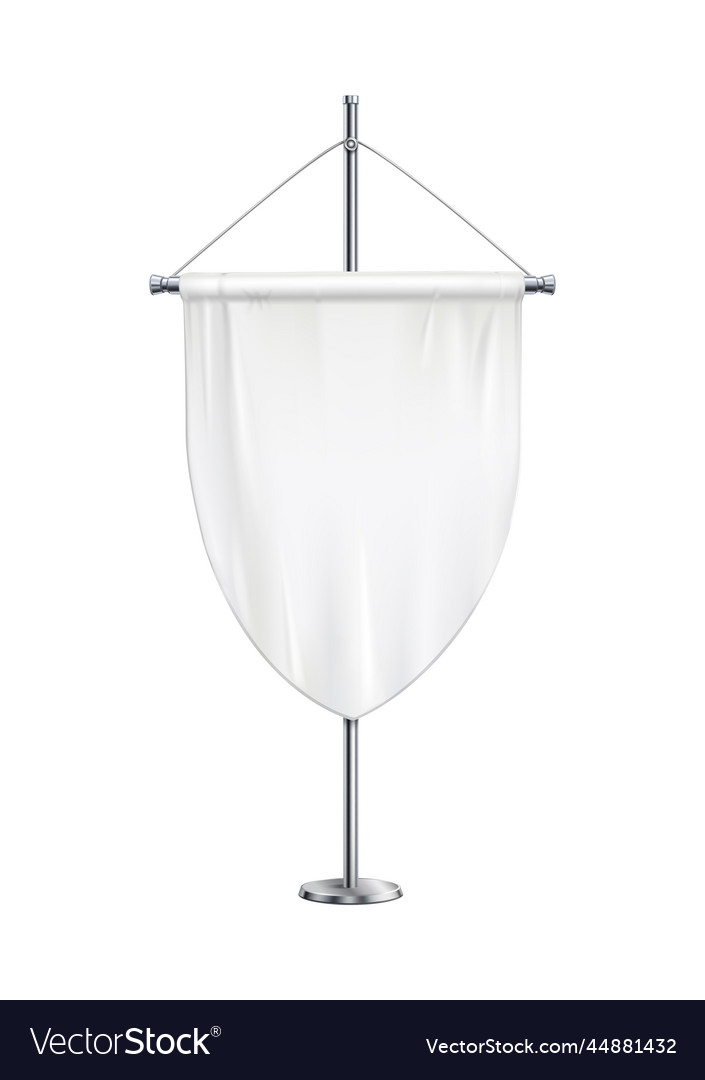 Sport pennant stand composition Royalty Free Vector Image