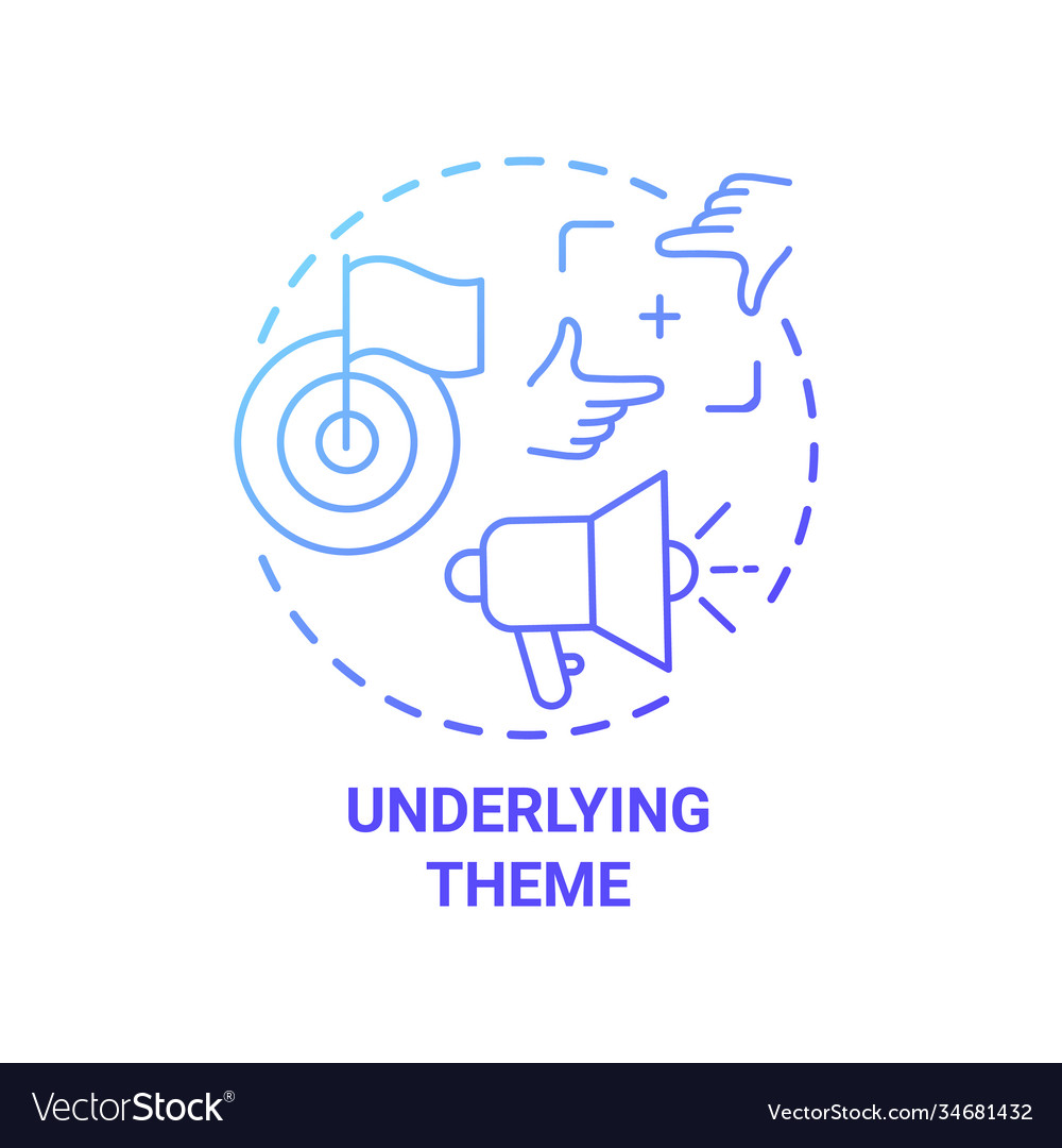 Underlying theme concept icon Royalty Free Vector Image