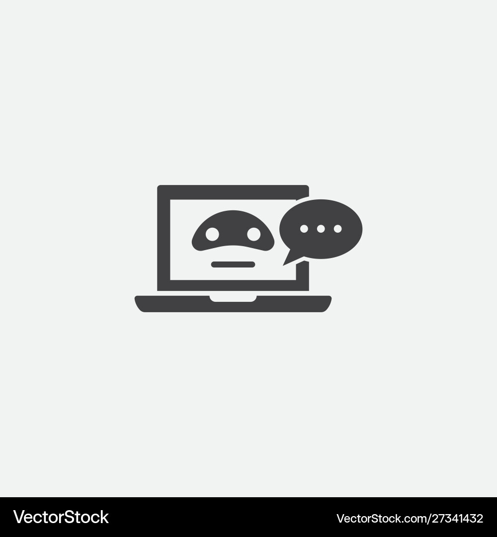 Virtual assistant base icon simple sign Royalty Free Vector