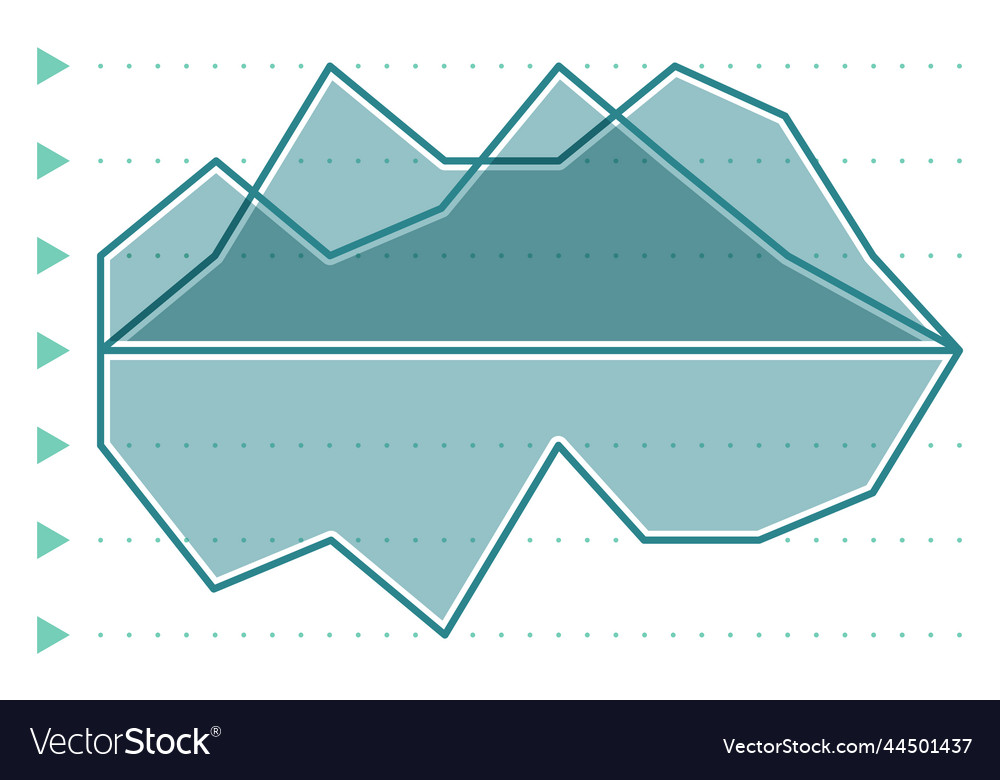 Area Chart Data Distribution Diagram Statistics Vector Image