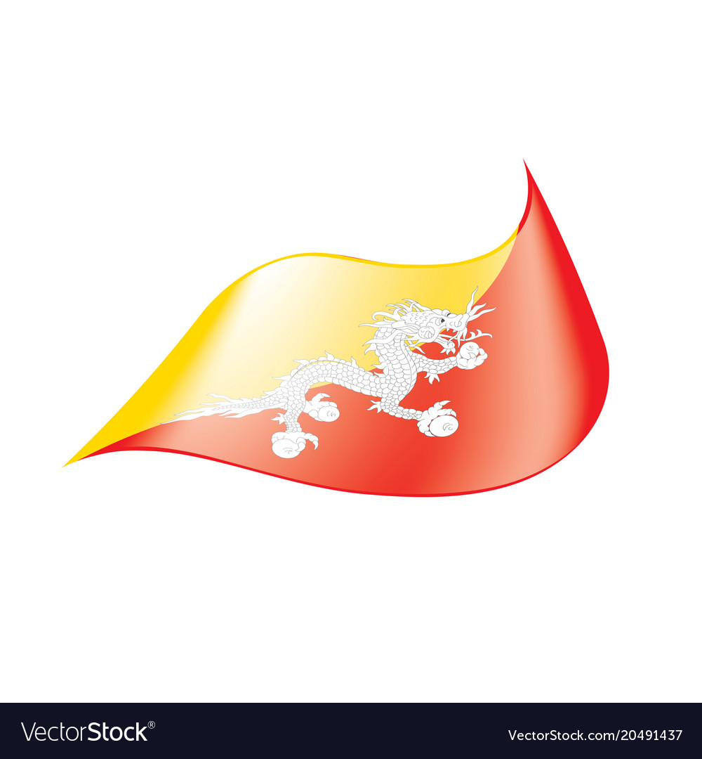 Bhutan flag Royalty Free Vector Image - VectorStock