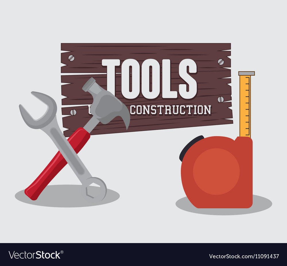 Construction tools design Royalty Free Vector Image