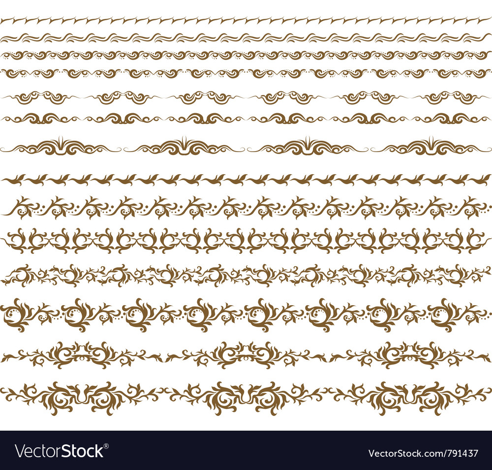 Horizontal elements decoration Royalty Free Vector Image
