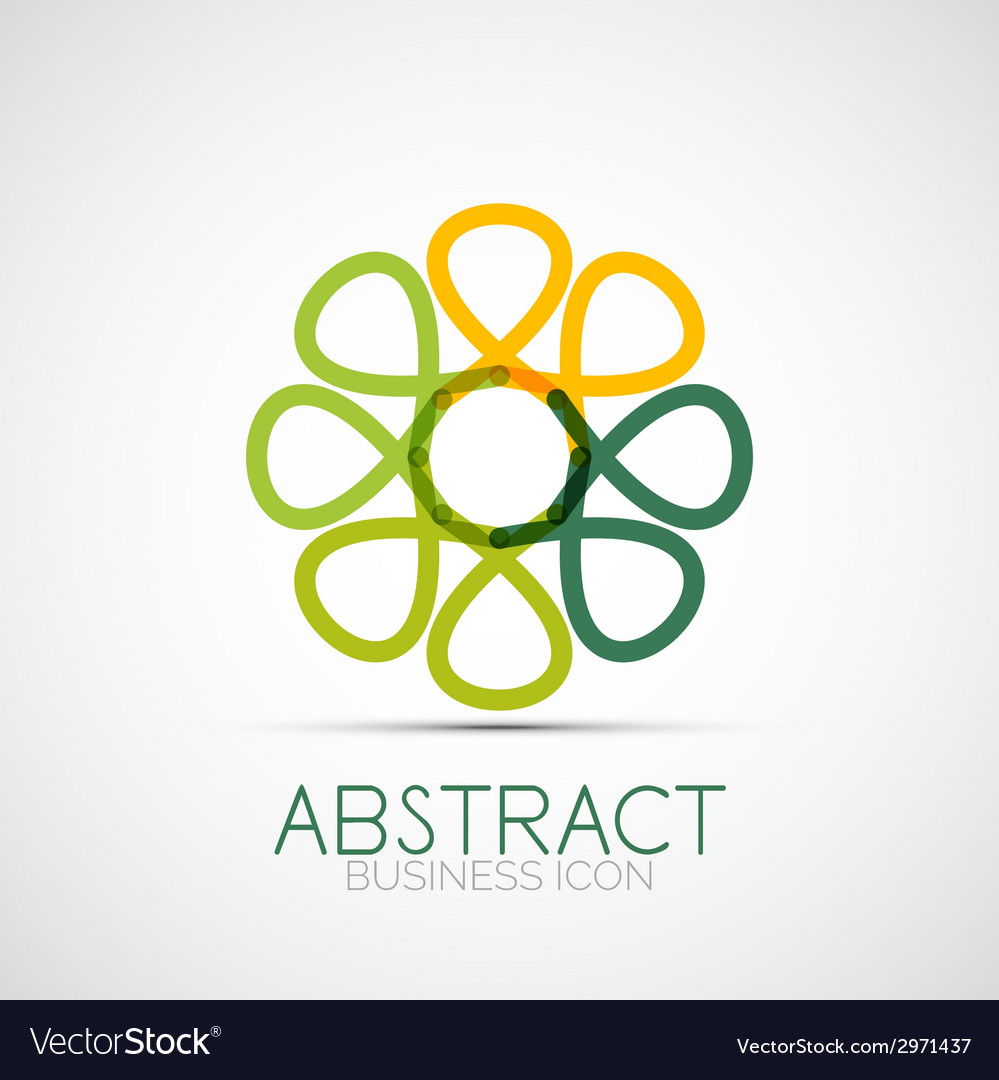 Line design loop logo Royalty Free Vector Image