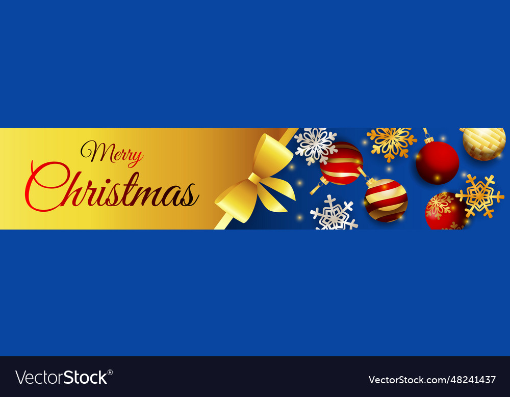 Merry christmas banner design with mess Royalty Free Vector