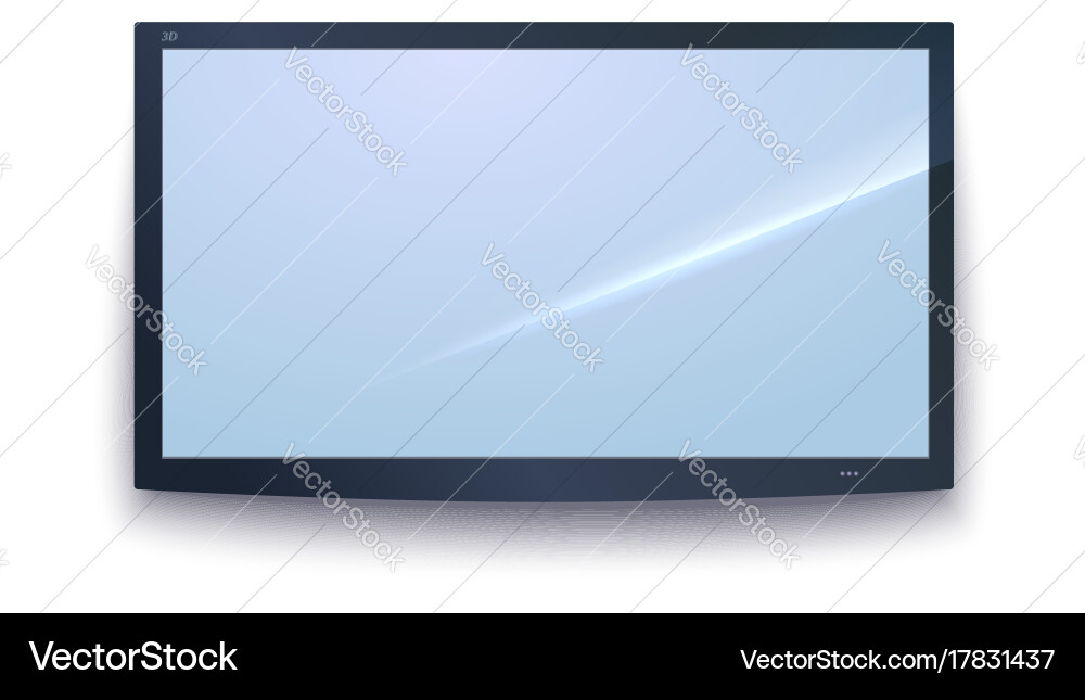 Smart tv icon tv screen with dark frame led Vector Image