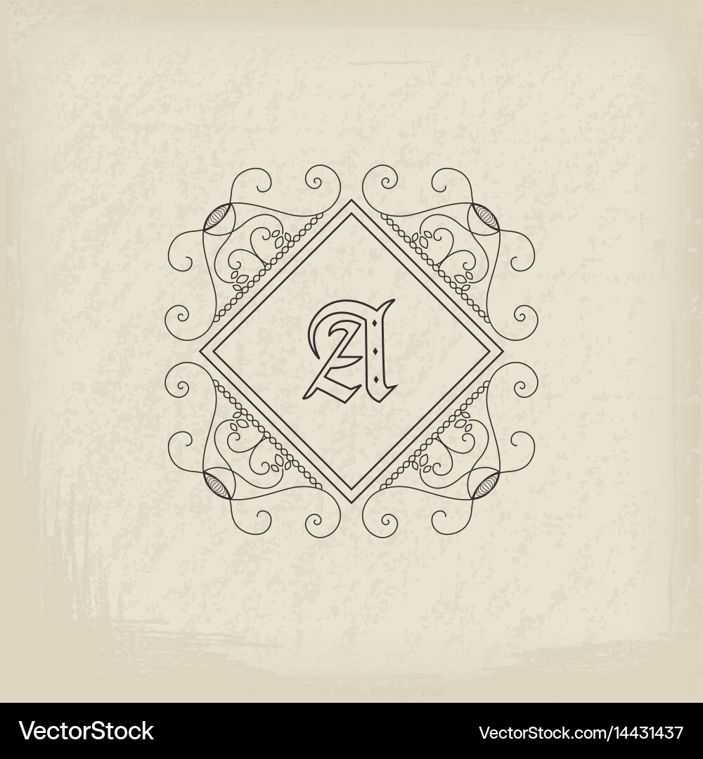 Vintage monogram Royalty Free Vector Image - VectorStock