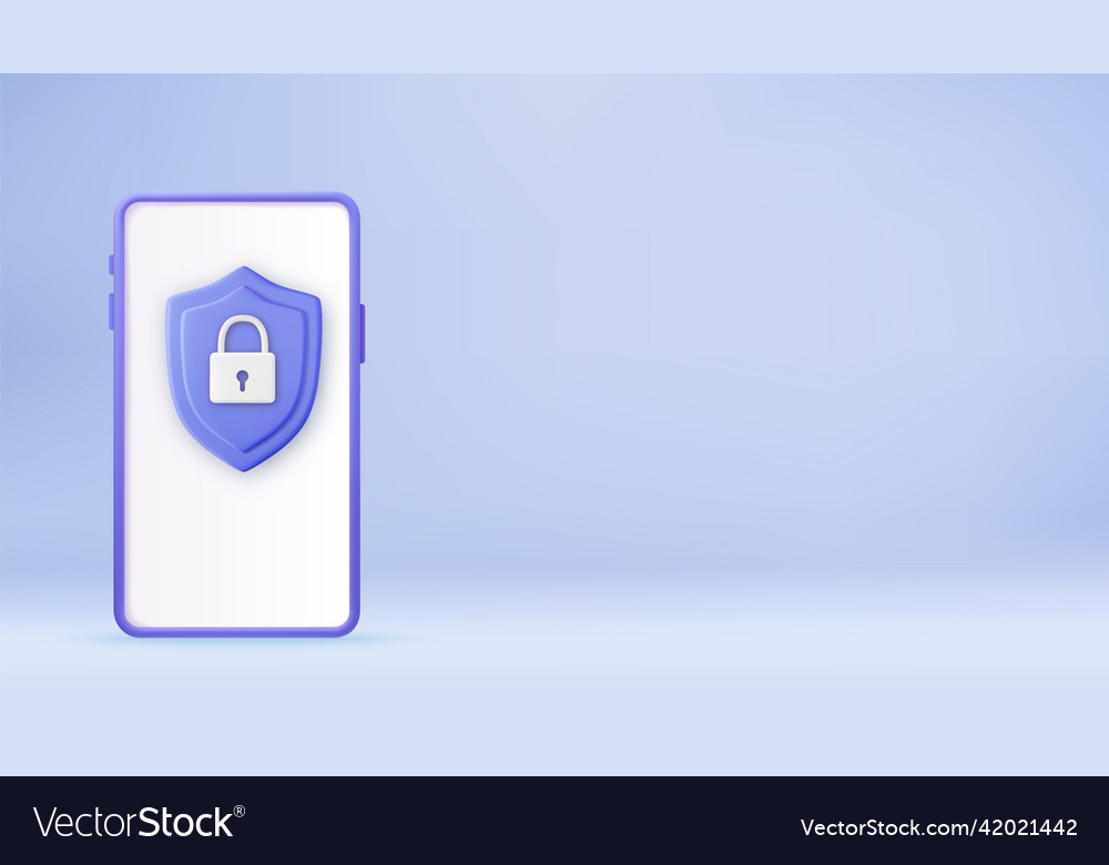 3d rendering concept security system Royalty Free Vector
