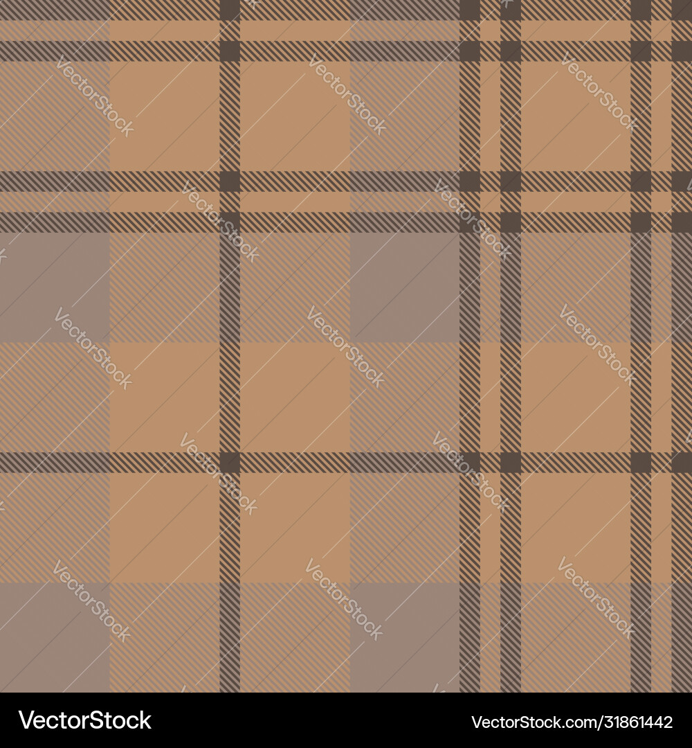 Brown plaid tartan seamless pattern Royalty Free Vector