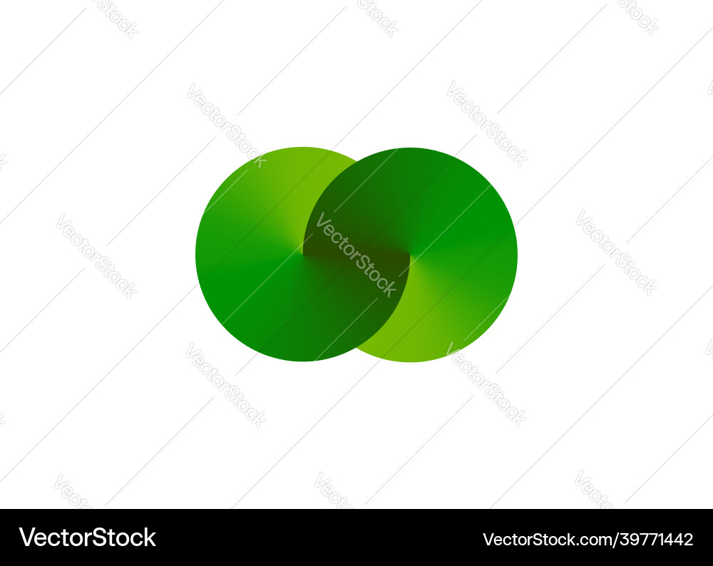 Ecology sphere logo formed by twisted green circle