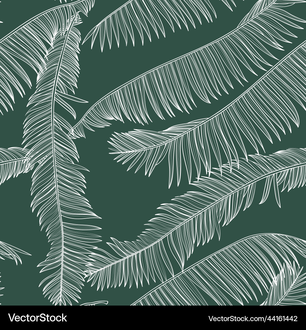 Fashionable seamless tropical pattern with line Vector Image