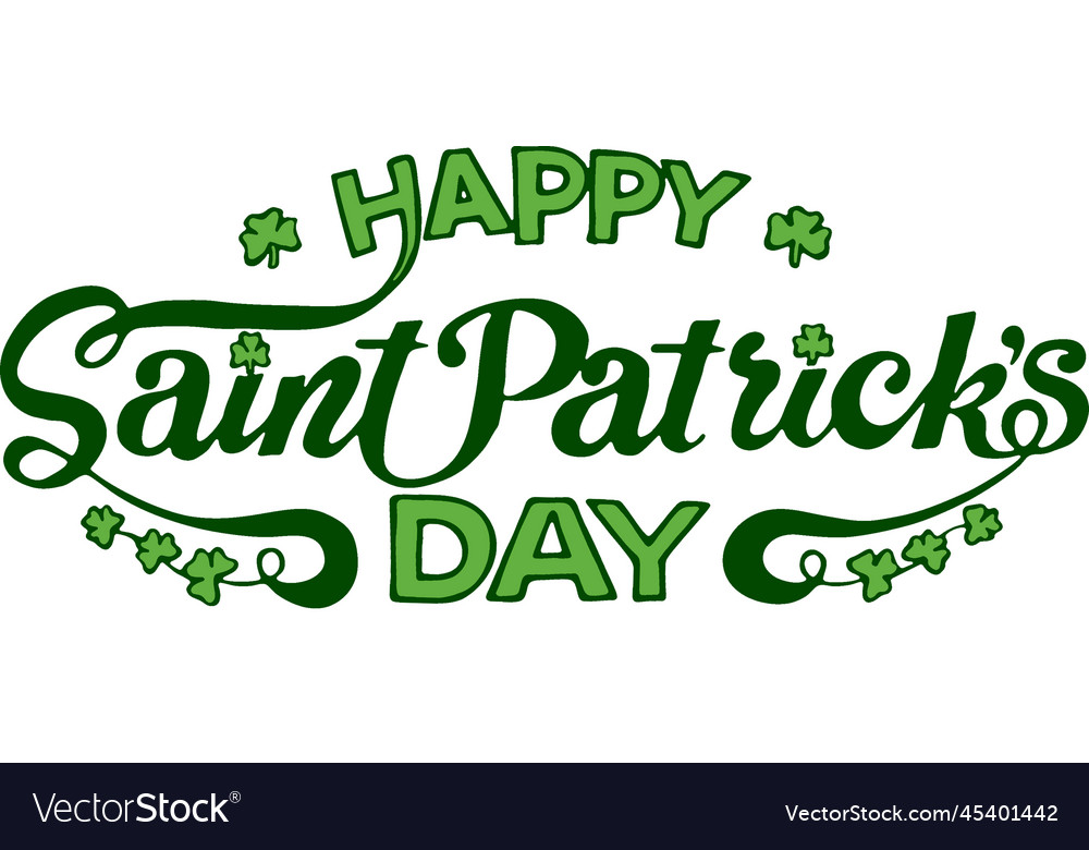 Happy Saint Patricks Day Design Royalty Free Vector Image