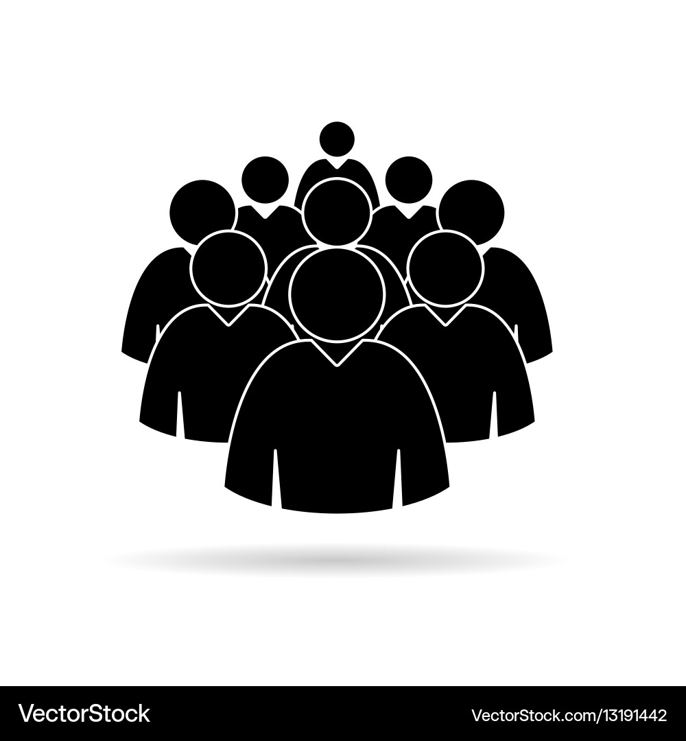 Man set icon in black color Royalty Free Vector Image