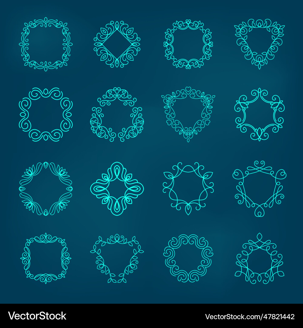 Monogram set set Royalty Free Vector Image - VectorStock
