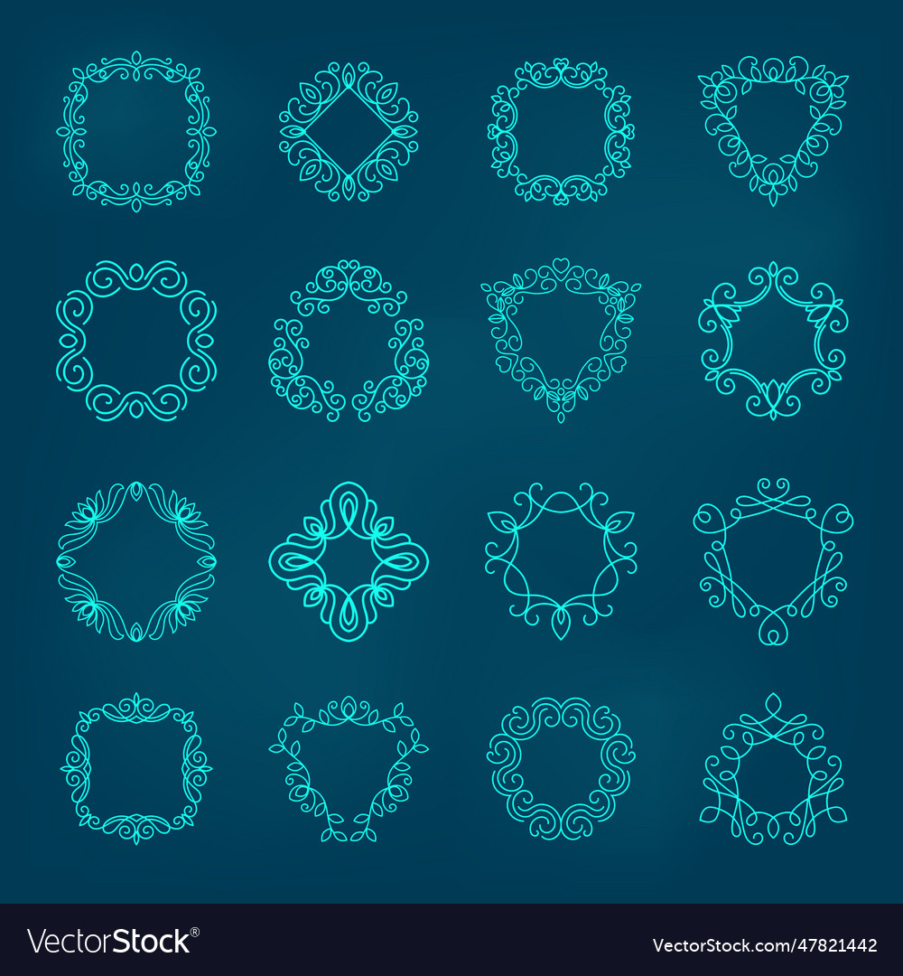 Monogram set Royalty Free Vector Image - VectorStock