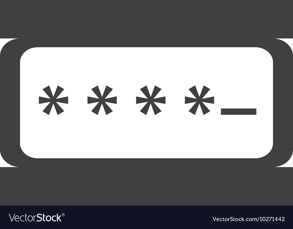 Password login code Royalty Free Vector Image - VectorStock
