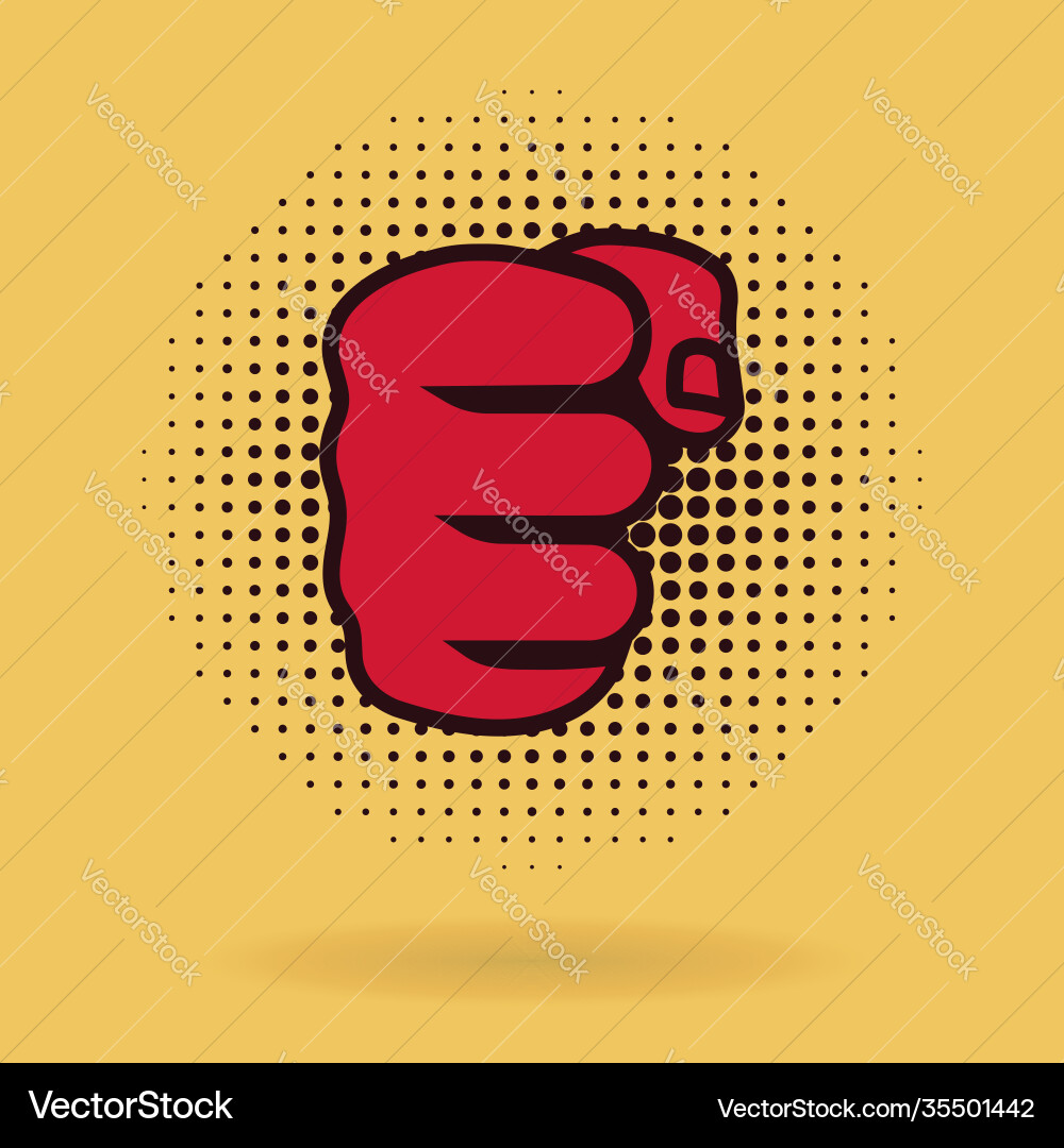 Powerful male fist icon Royalty Free Vector Image