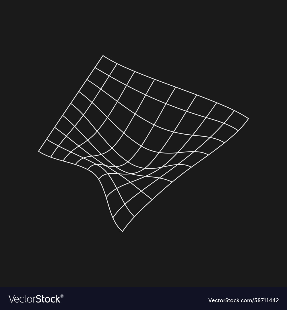 Retrofuturistic liquid distorted grid digital Vector Image Retrofuturistic liquid distorted grid digital Vector Image