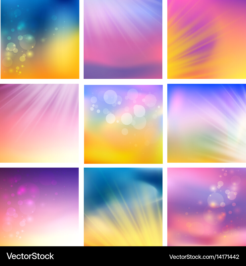 Set of abstract blotted tiles Royalty Free Vector Image