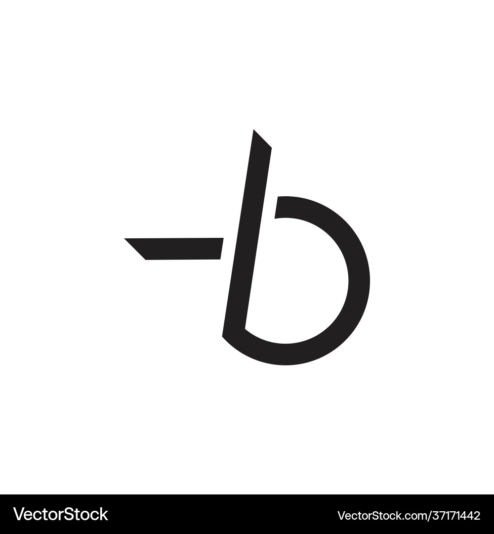 Simple geometric letter b symbol logo Royalty Free Vector