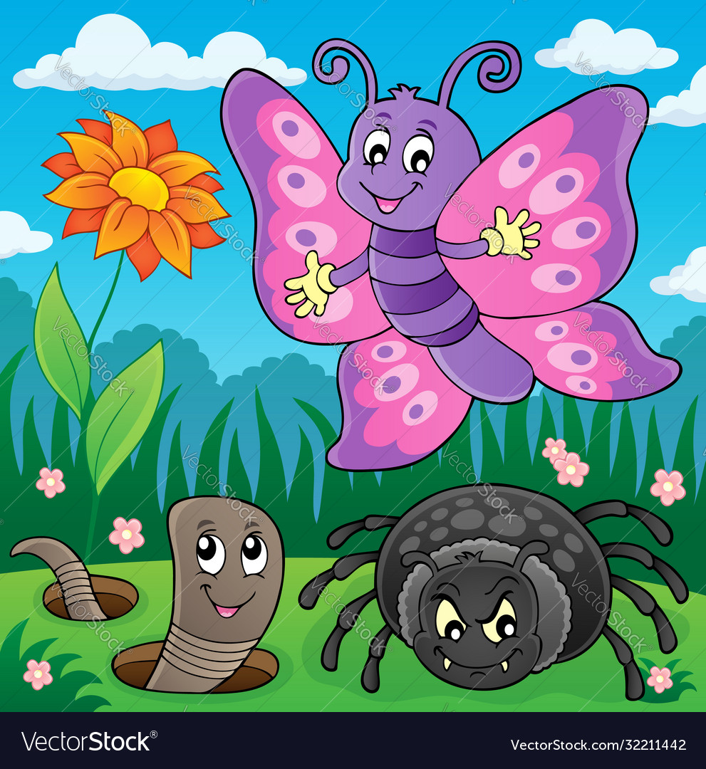 Spring animals and insect theme image 7 Royalty Free Vector