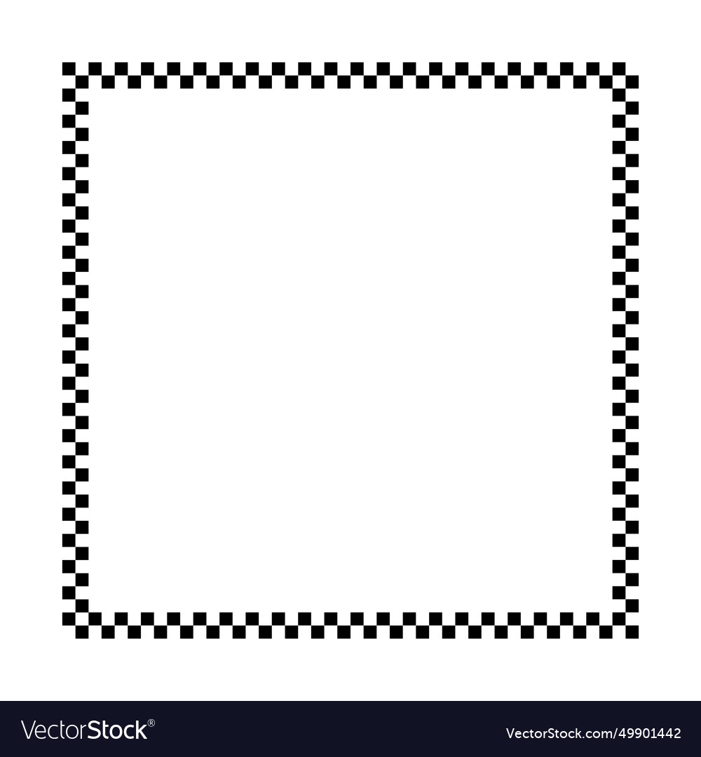 Square checker frame racing chess border Vector Image Square checker frame racing chess border Vector Image