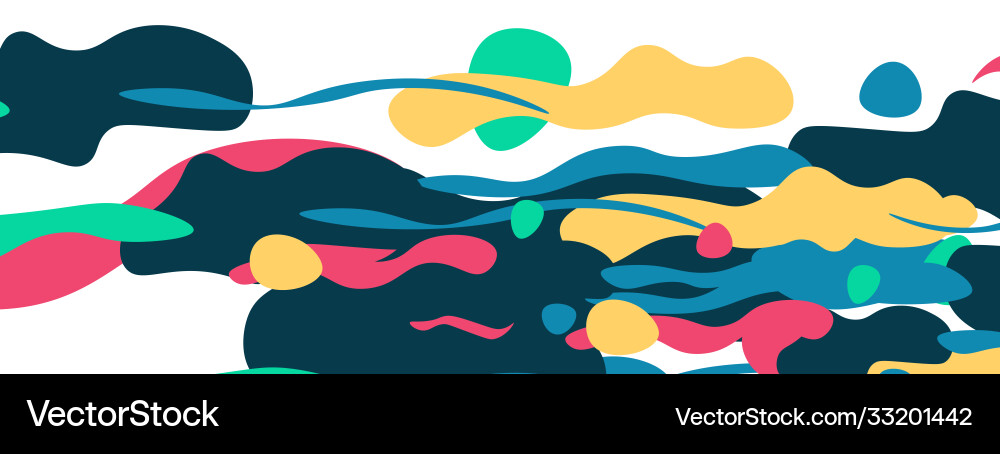 Trendy liquid style shapes abstract design Vector Image