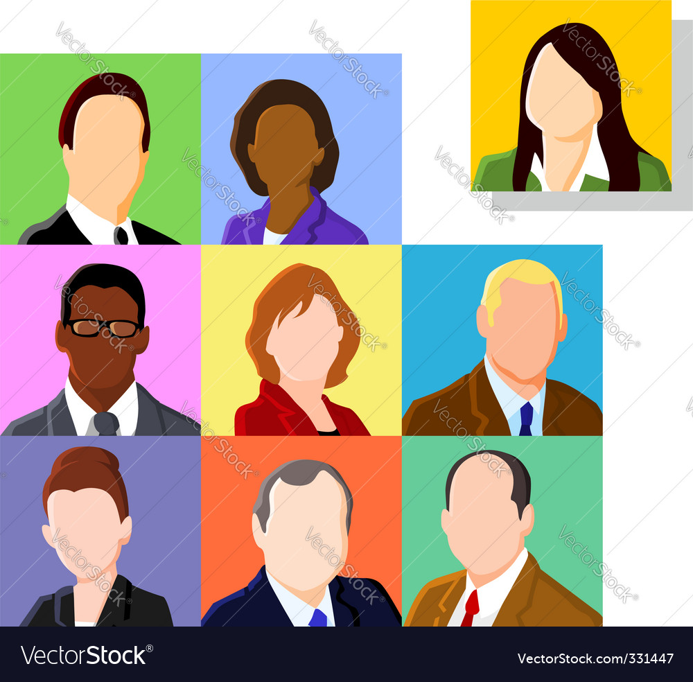 Faces Royalty Free Vector Image - VectorStock