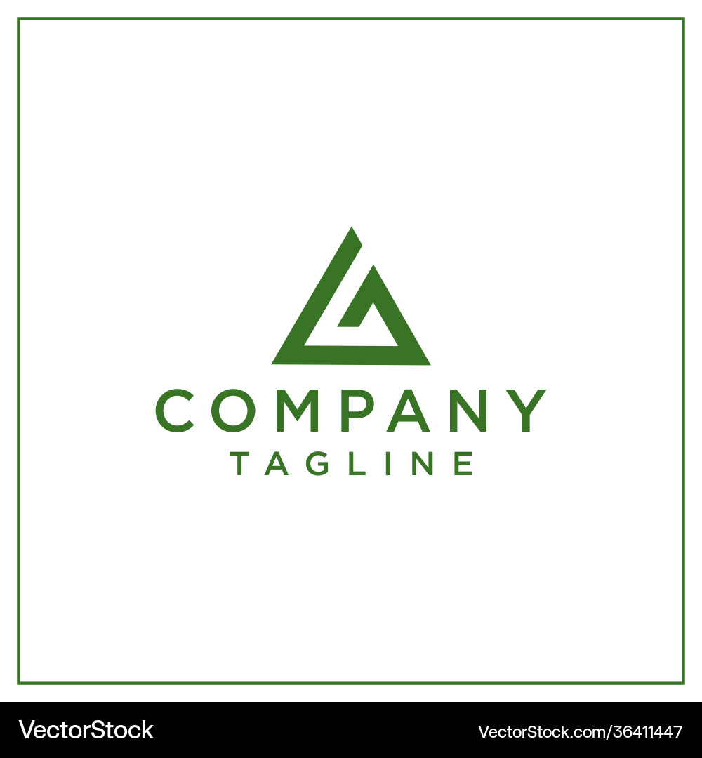 G or lg triangle logo Royalty Free Vector Image