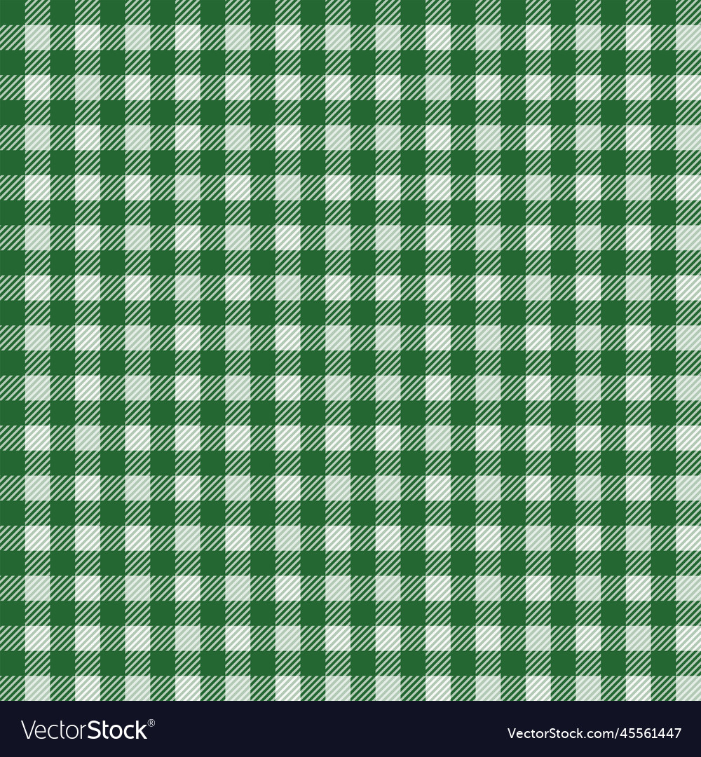 Green gingham plaid pattern Royalty Free Vector Image