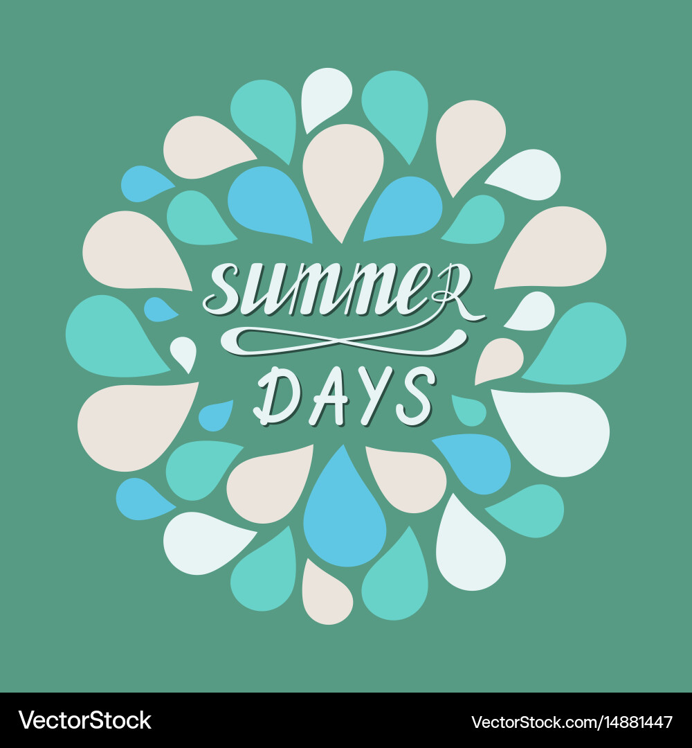 Hot summer days hand written lettering Royalty Free Vector