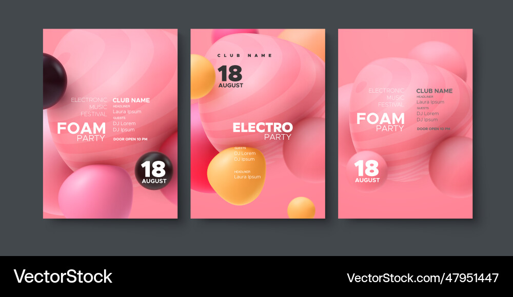 Modern club party invitation template Royalty Free Vector