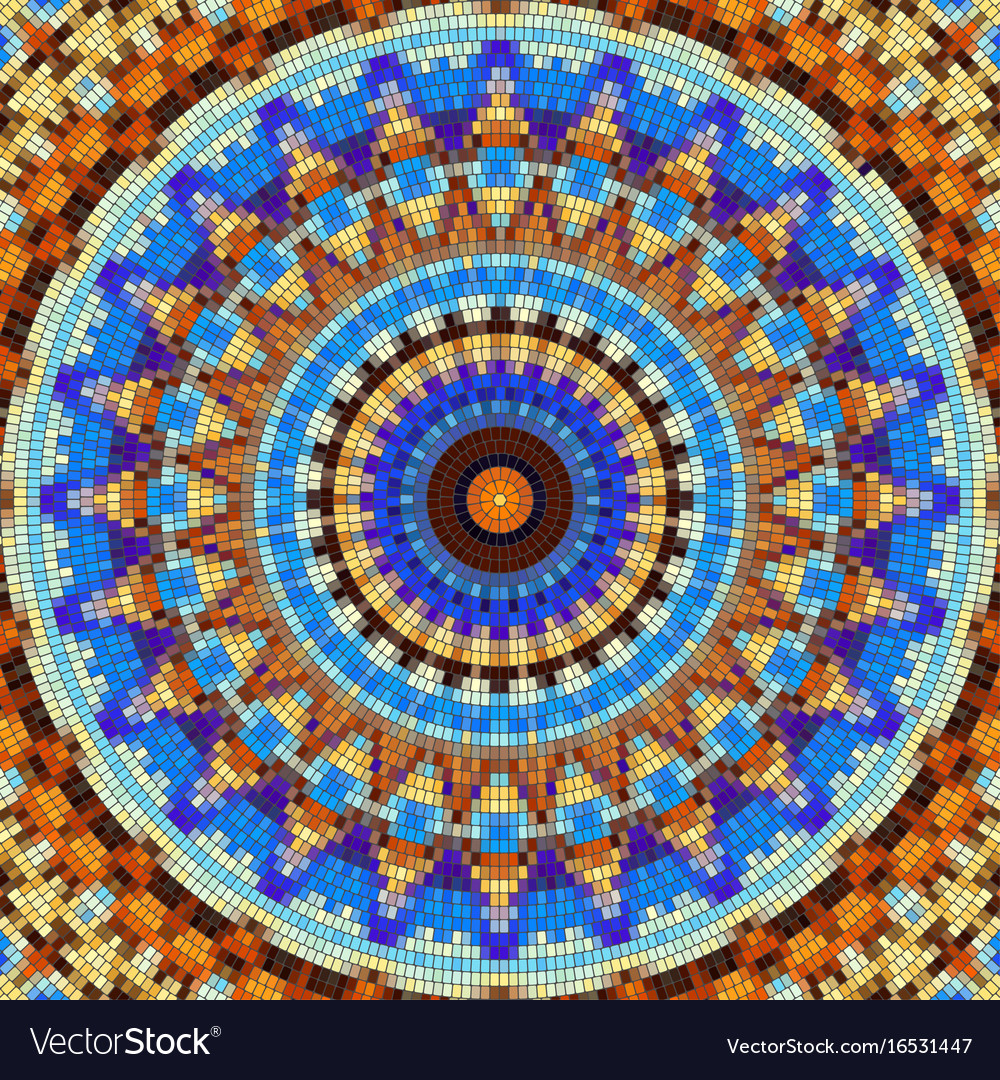 Seamless mosaic art pattern Royalty Free Vector Image