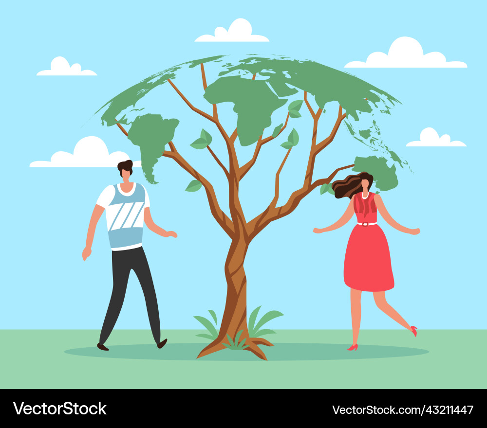 Sustainable development of ecological map world Vector Image