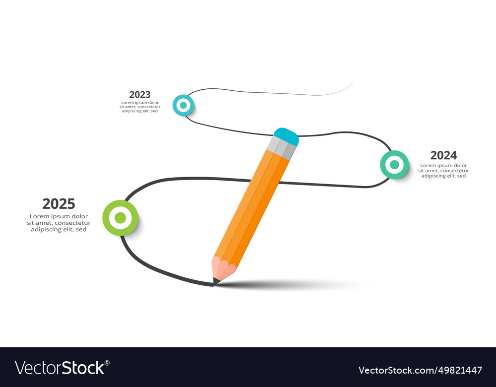 Timeline with 3 elements infographic template Vector Image