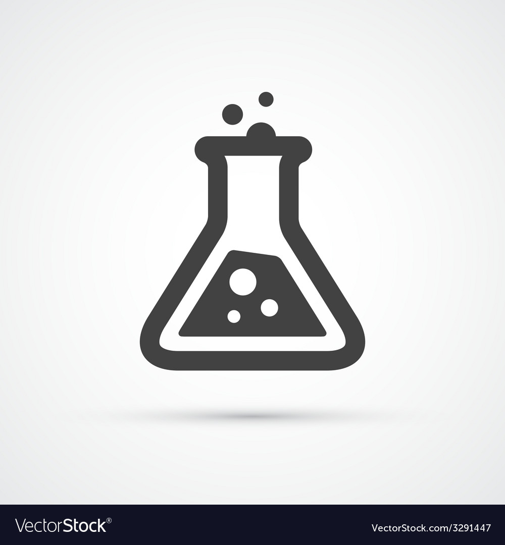 Trendy flask tube icon Royalty Free Vector Image