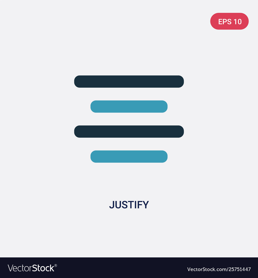 Two color justify icon from user interface Vector Image