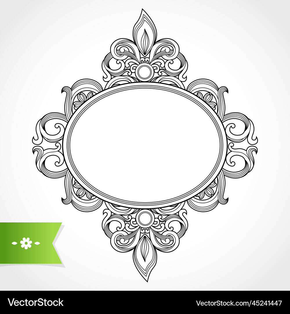 Vintage ornate frame with place for your text Vector Image