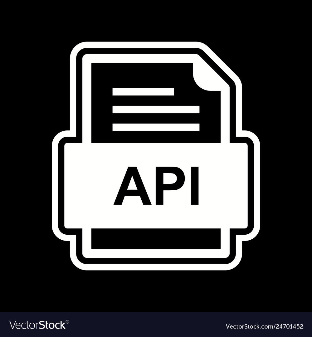 Api file document icon Royalty Free Vector Image