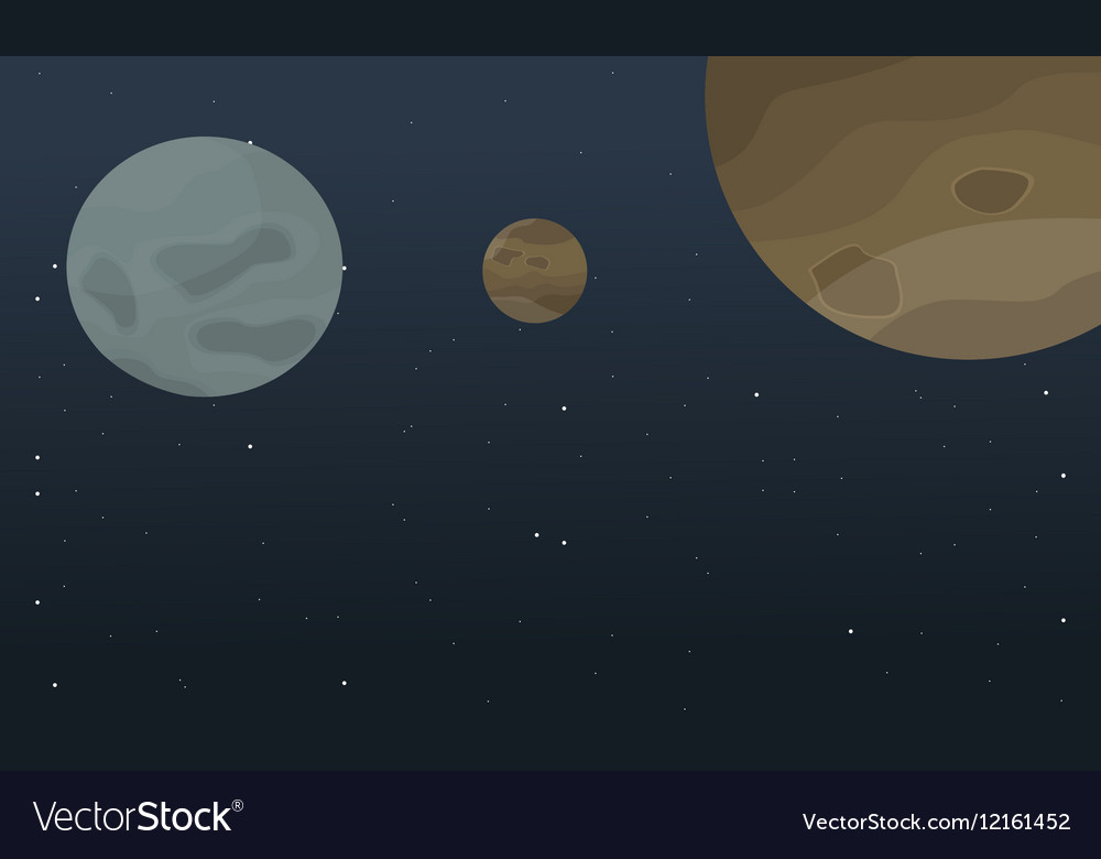 Art outer space planet landscape Royalty Free Vector Image
