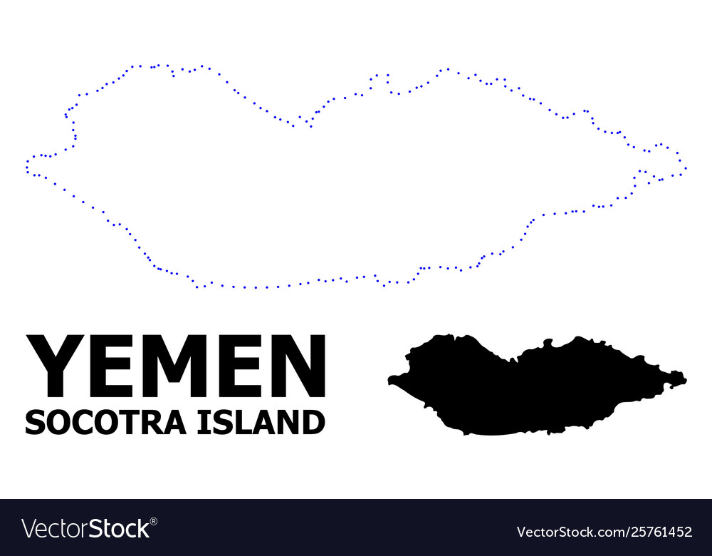 Contour dotted map socotra island Royalty Free Vector Image Contour dotted map socotra island Royalty Free Vector Image