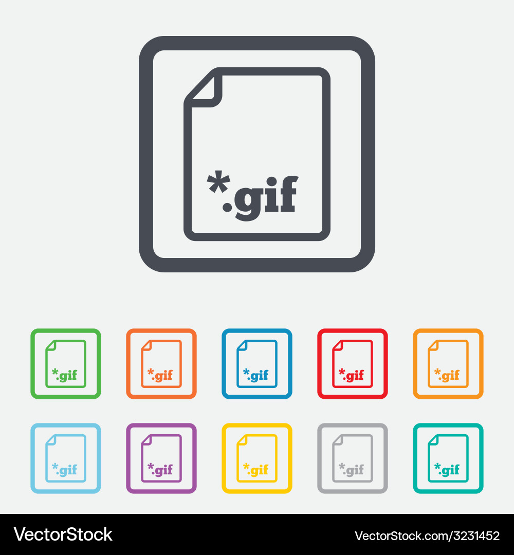 File gif sign icon download image Royalty Free Vector Image