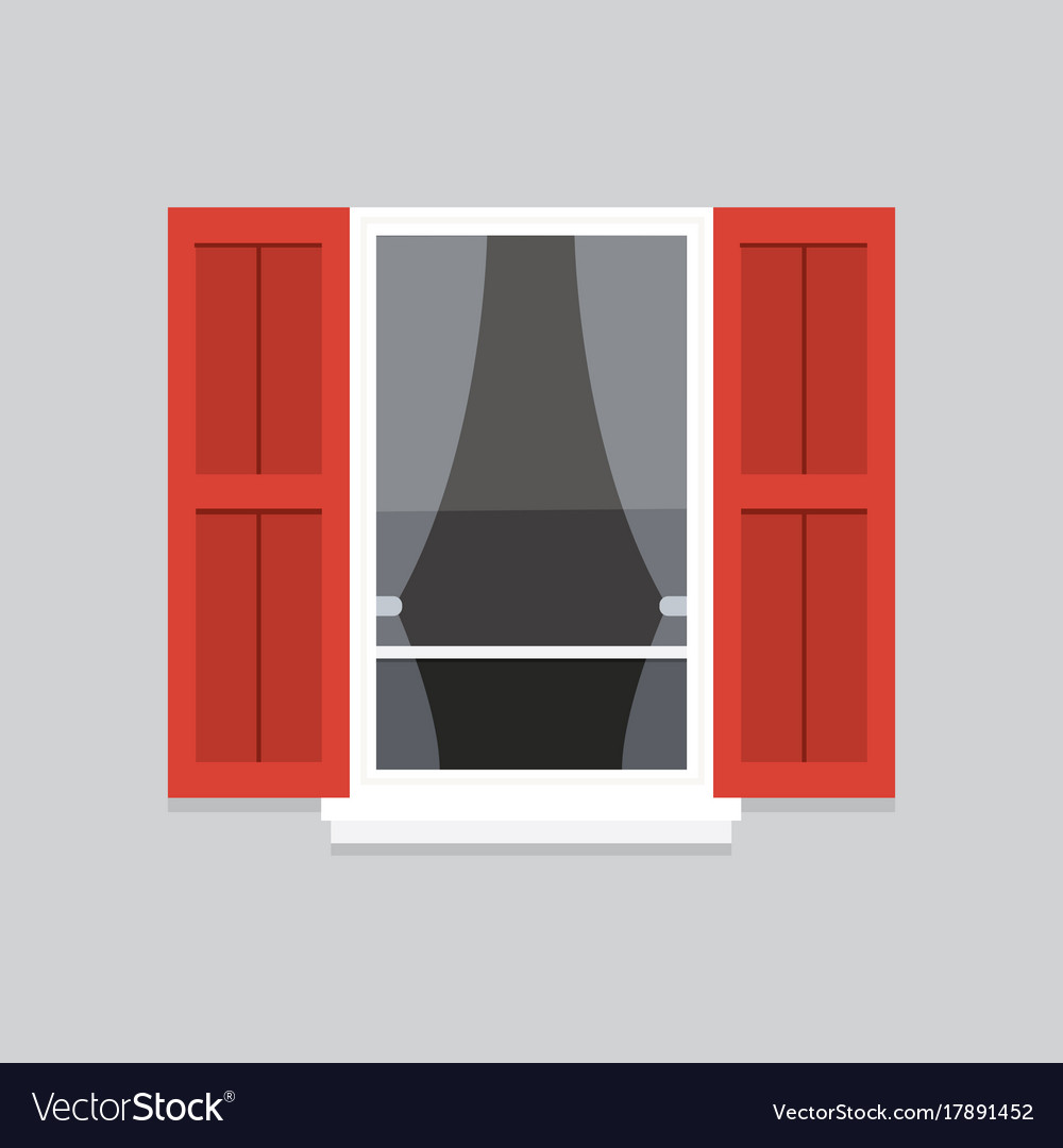 Interior window architecture Royalty Free Vector Image