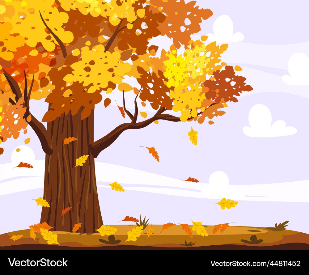 Cartoon Oak Tree