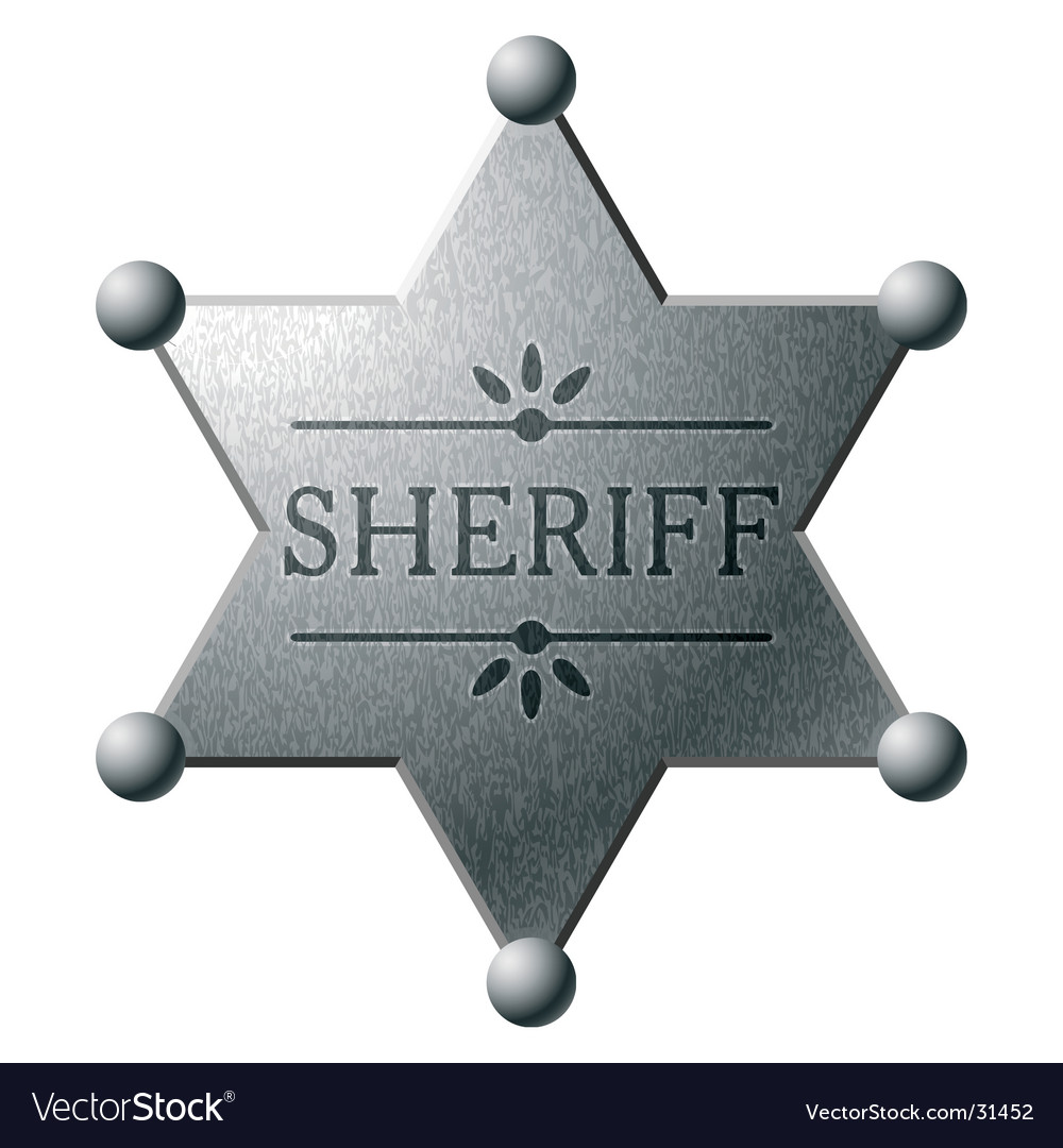 Sheriffs shield Royalty Free Vector Image - VectorStock