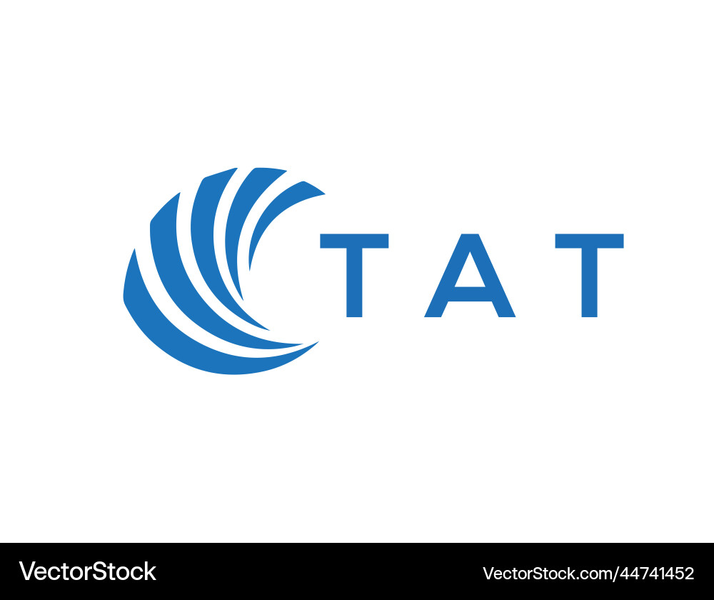 Tat letter logo design on white background Vector Image
