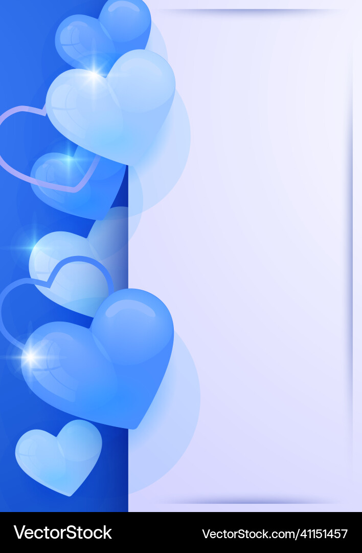 Blue universal love valentine background design Vector Image